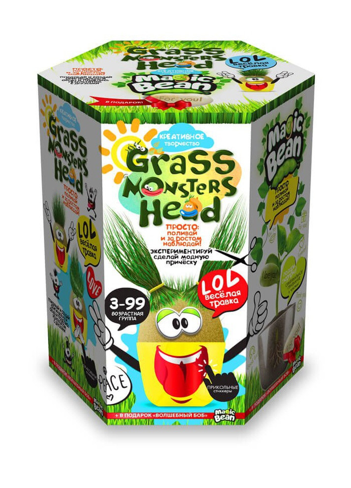 Набор креативного творчества "GRASS MONSTERS HEAD" укр. No Name ...