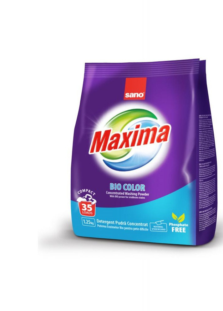 Пральний порошок maxima bio color, 1.25 кг Sano 7290000295343 ...