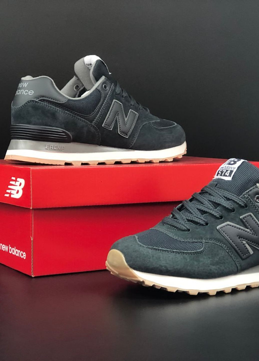 Серые демисезонные кроссовки мужские, вьетнам New Balance 574 ‣ Купить ...